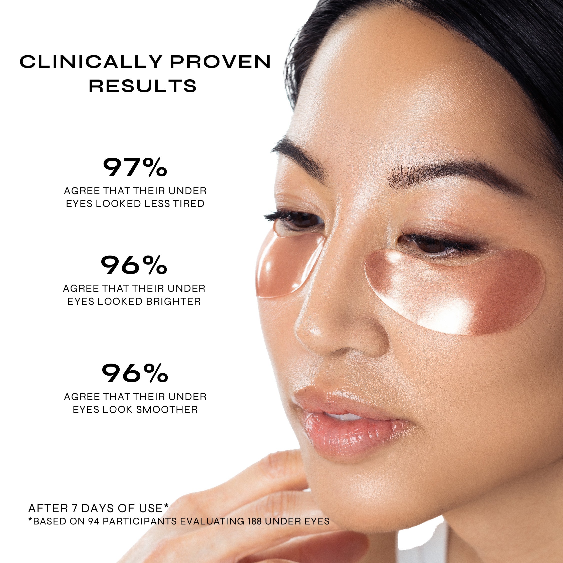 Damask Rose Revitalizing Gold-Infused Hydrogel Eye Masks (7 Pairs ...